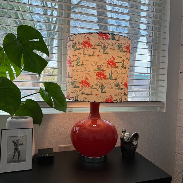 Mid Century Vintage Style Fiberglass Lamp Shade Atomic Intelligent ...