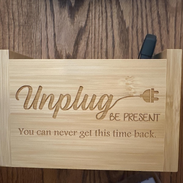 Unplug Family Cell Phone Box - Personalized Cell Phone Box - Be Present ...
