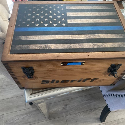 Sheriff Thin Blue Line Keepsake Box - Etsy