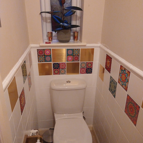 Tile Stickers Transfers, GLOSS Pack of 10 or 25 or 50 for 150mm X 150mm ...