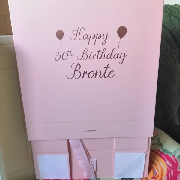 Personalized Birthday Gift Box: Real Foil Print, Custom Name - Etsy