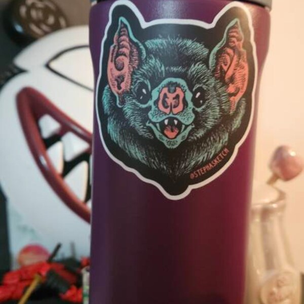 Bat Sticker - Vampire Bat - Horror - Horror Art - Horror Decor - Spooky ...
