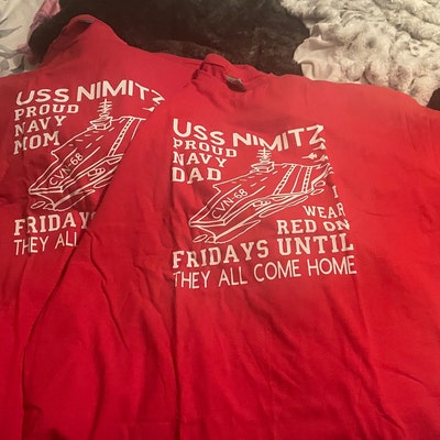 RED Friday US Navy Carrier Tee Shirts - Etsy