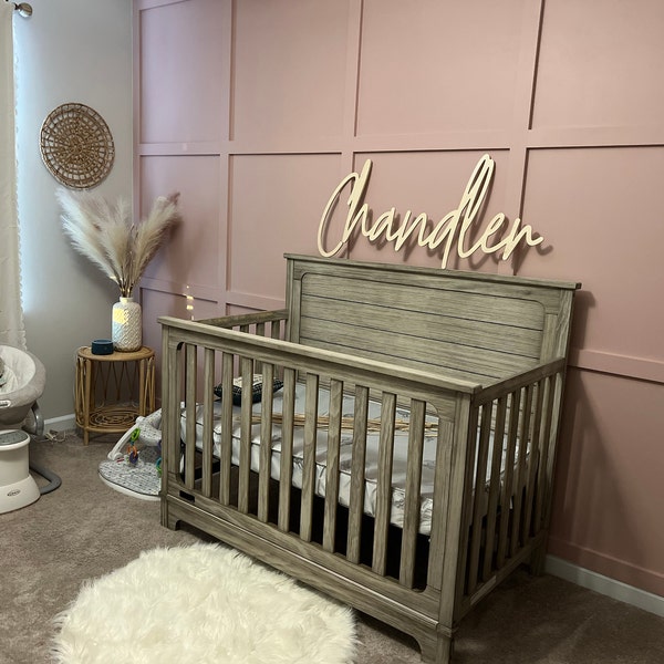 Custom Wood Name Sign for Nursery Girl, Boy, Over Crib Sign, Baby Name ...
