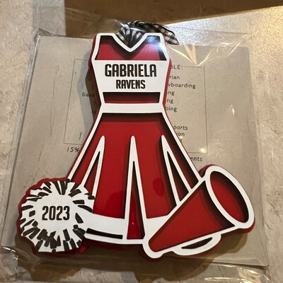 Personalized Cheer Ornament, Cheerleading Ornament, Cheer Gift for ...