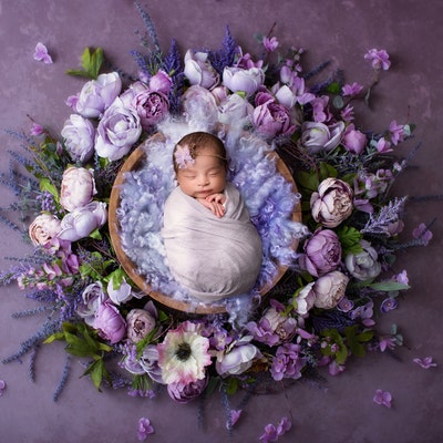 Newborn Digital Backdrop for Boys and Girls Blue Love Newborn Digital ...