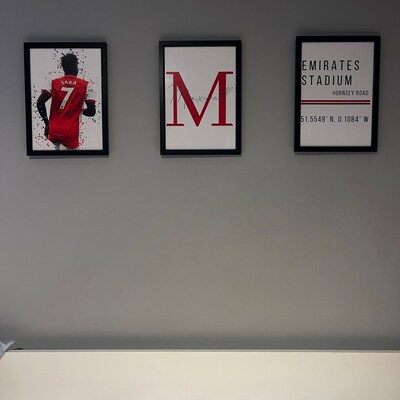 Set of Three Personalised Arsenal Wall Prints Football Prints - Etsy UK