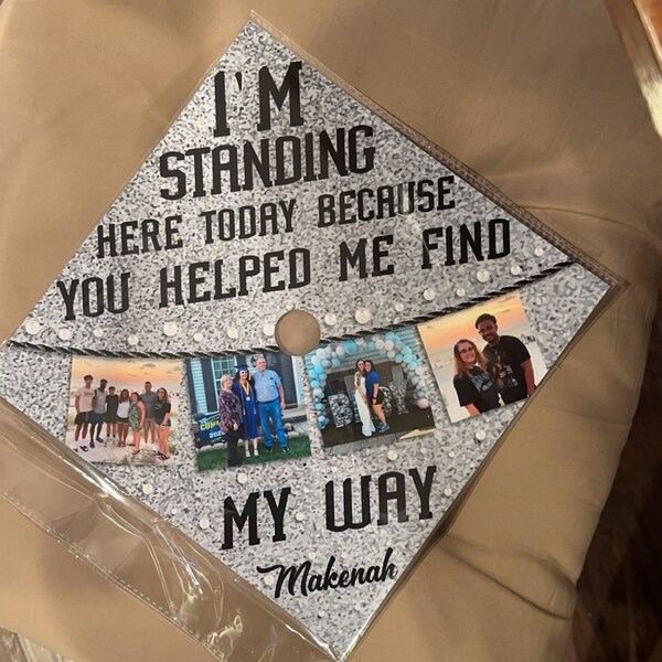 Printed Photo Upload Grad Cap Topper, Family Grad Cap Topper ...