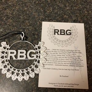RBG Magnet 3d Printed Lace Collar the Notorious RBG I - Etsy