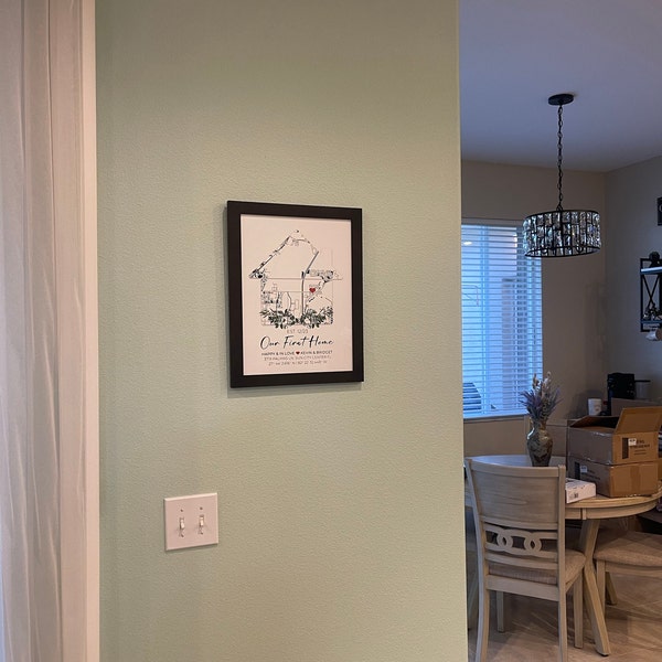 Custom Home Map, First Time Home Buyer, Personalized Housewarming Gift ...