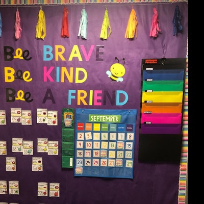 Teacher Ready Made Bulletin Board Be Brave Be Kind Be a Friend Bee - Etsy