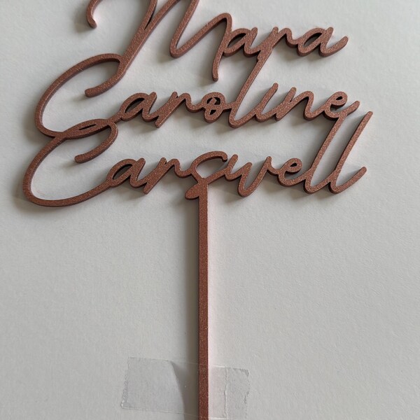 Wooden Custom Cake Topper With Your Text / Personalised Party Decor ...
