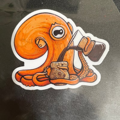 Octonation Octopus Sticker Pack 5 Stickers Same Design - Etsy