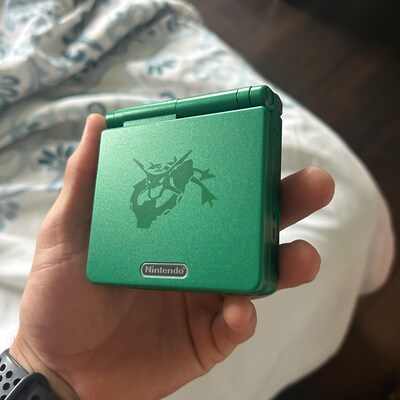 Gameboy Advance SP Classic Rayquaza Green Replacement Housing Shell for ...