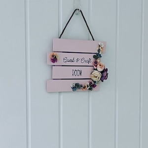 Personalised 3d Floral Room Sign, Wooden Room Sign, Personalised Name ...