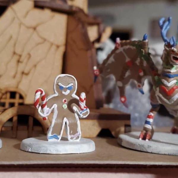 Gingerbread Dragon Dungeons and Dragons Miniature for Ttrpgs Tabletop ...