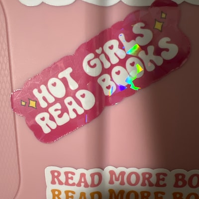 Hot Girls Read Books Sticker Holographic Waterproof Kindle - Etsy