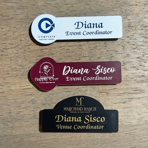 Custom Engraved Name Tags Personalized Engraved Employee Office Name ...
