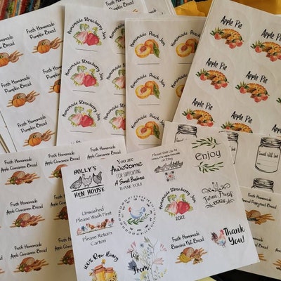36 Custom Cottage Bakery Law Labels Stickers 2.5 Square - Etsy