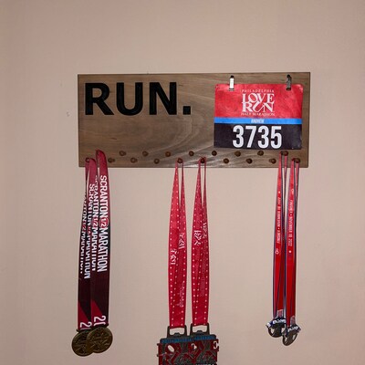 Medal Display Running Medal Holder Marathon Gymnastics Ribbon Display ...