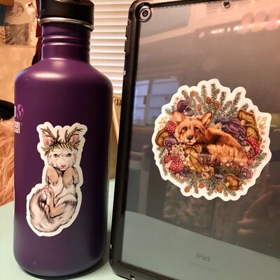 Fig the Fox Weatherproof Sticker - Etsy