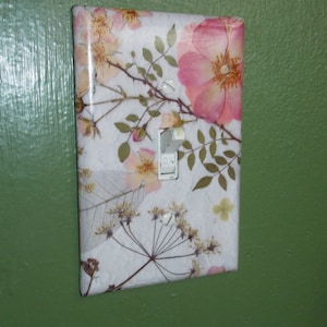 Switch Plate Pressed Flower Art PRINT from original | Etsy