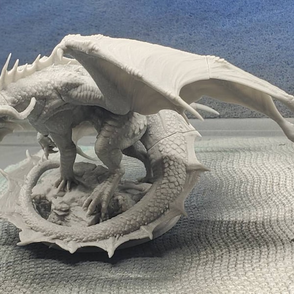 Chromatic Red Dragon Miniature - Rescale Miniatures - Dnd Miniatures ...