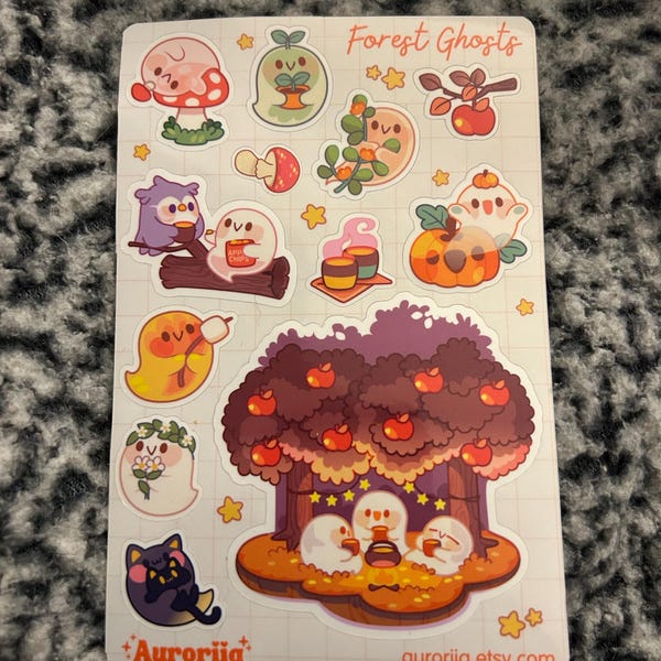 Chipmunk Forest Die Cut Sticker Sheet - Etsy