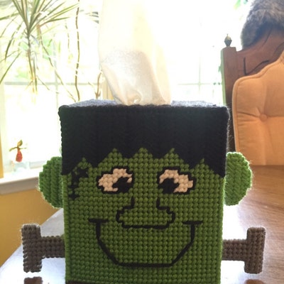 Halloween Frankenstein Tissue Topper-plastic Canvas Pattern - Etsy