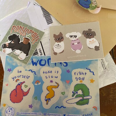 DIGITAL Fluffy Worm Sticker Pack - Etsy