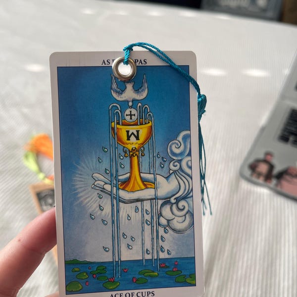 Intuitively Chosen Tarot and Oracle Card Bookmark | Bookish Reader Gift ...