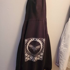 Nouveau Death's Head Moth and Moon Fleece Hoodie - Etsy
