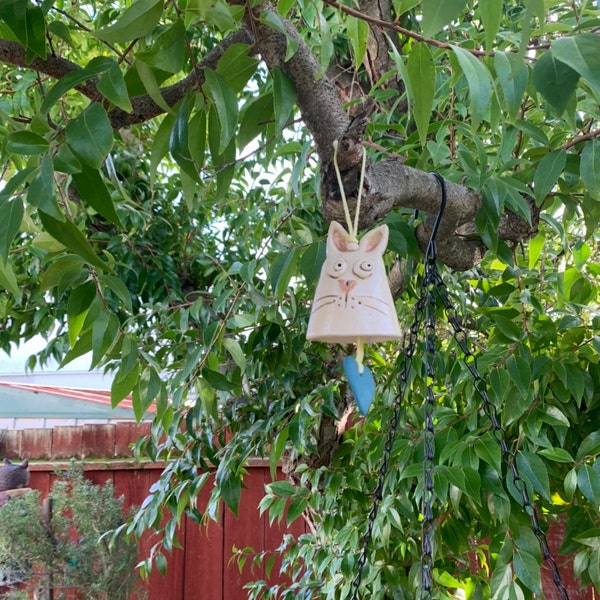 Pottery Animal Bells. Handmade Ceramic Wind Chime. Garden or Indoor ...
