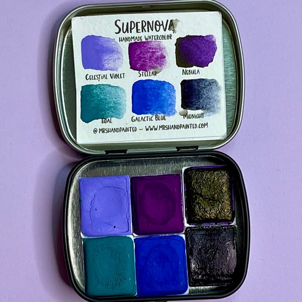Handmade Watercolor Paints - SUPERNOVA - Artisan Paint Palette, Set of ...