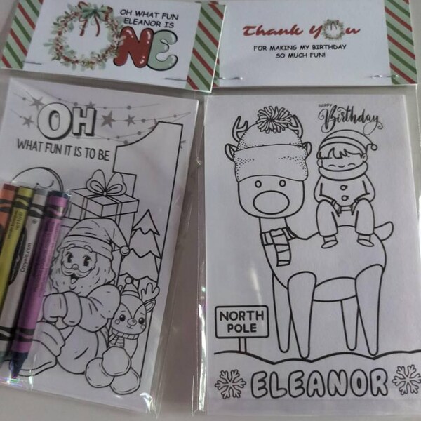 Oh What Fun It is to Be One Coloring Pages-personalized Birthday Party ...