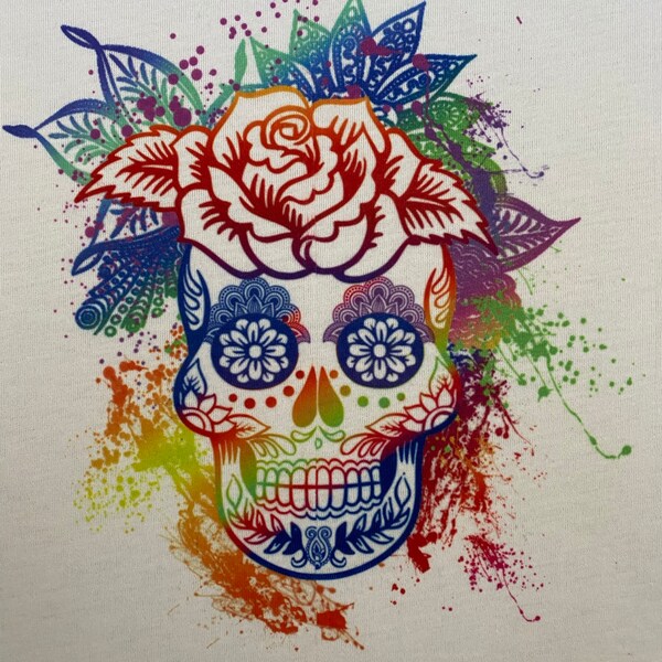Colorful Skull Png, Digital Download, Colorful Sugar Skull Png, File ...