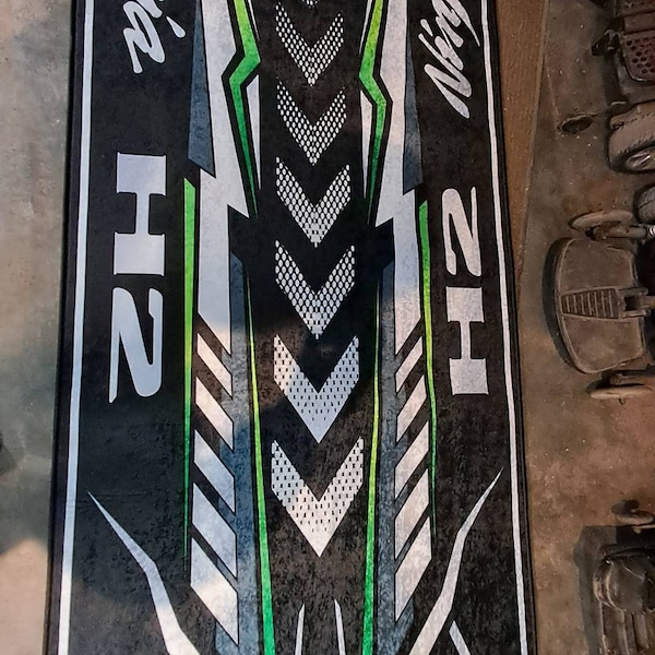 Garage Mat Design for Ride the Style, Feel the Vibe Motorcycle Mat ...