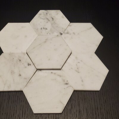 Eight Marble Hexagon Coasters Set of 8 - Etsy