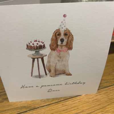Personalised Cockapoo Birthday Card, Personalised Cockapoo Thank You ...