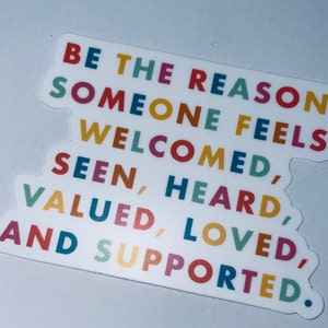 Be the Reason Sticker Social Work Be Kind Colorful Sticker Positive ...