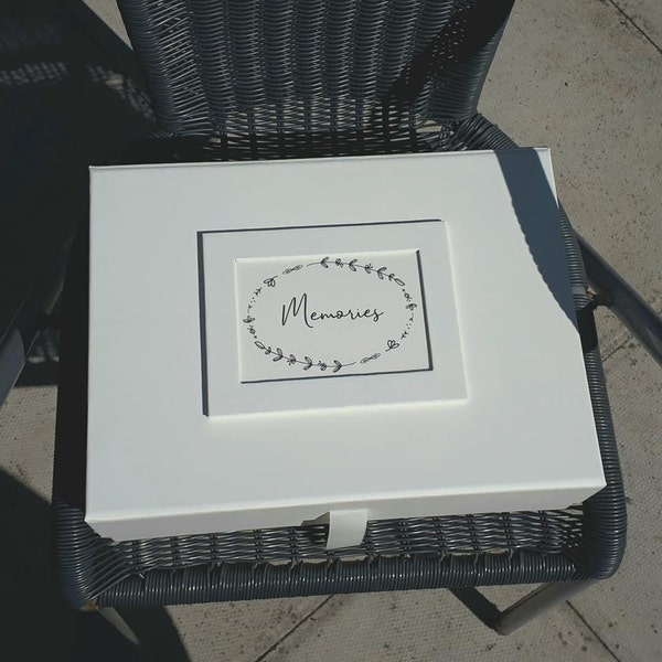 Large Ivory Card Memory Keepsake Box - Funeral, Memorial, Bereavement ...