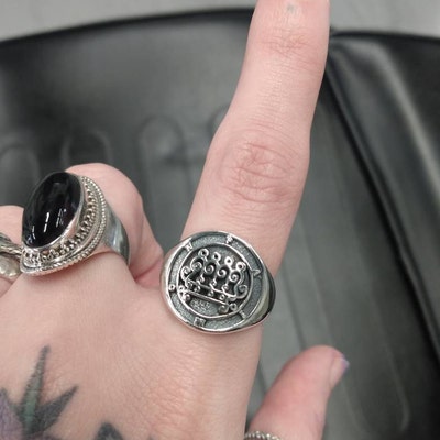 Great King Paimon Lesser Key of Solomon Seal Kabbalah Handmade 3D Ring ...