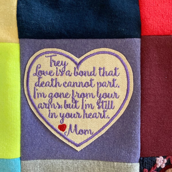 Personalized Memory Patch: Heart or Square - Custom Keepsake - Etsy