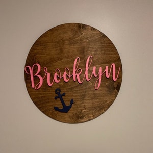 Custom Name Nautical Theme Sign Baby Name Sign Ocean | Etsy