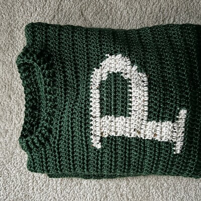 CROCHET PATTERN Sweater With Letter - Etsy
