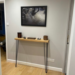 Rustic Console Table With Hairpin Legs Rustic Hallway Table | Etsy