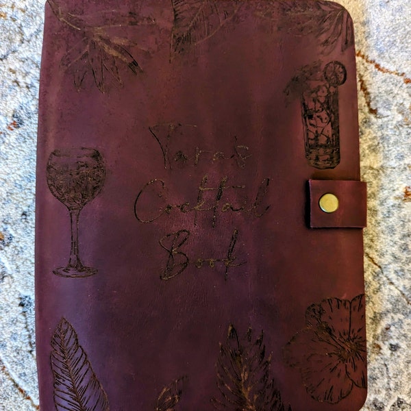 Personalized Cocktail Recipe Book - Drink Recipe Book, Bartender Gift ...