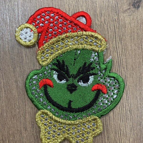 FSL Christmas Grinch Lace Ornament: Machine Embroidery Design (digital ...