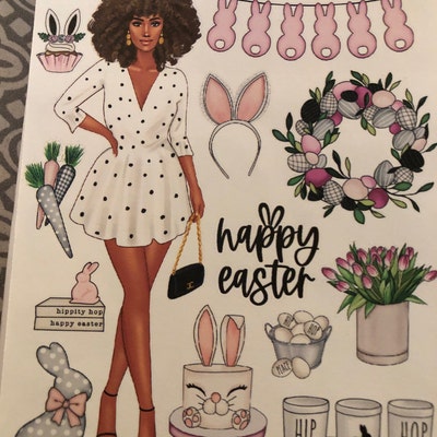 Hippity Hoppity Planner Sticker Kit Diverse Options Offered Easter ...