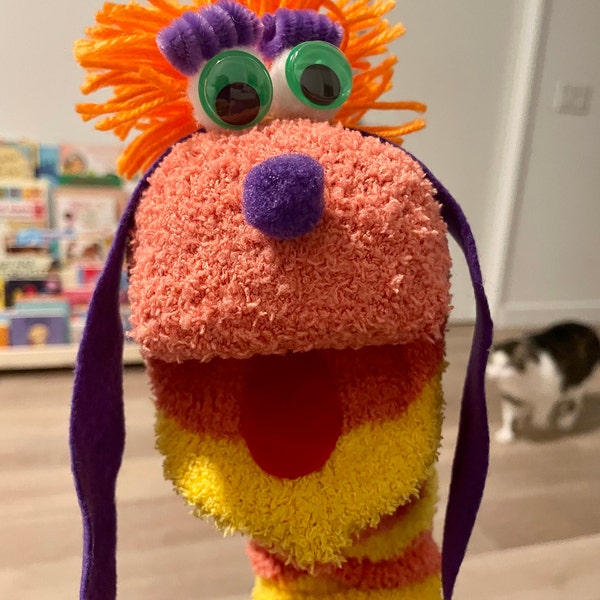 Doopalpoops Pre-made Fuzzy Sock Puppets – Handmade Cozy Puppets for ...